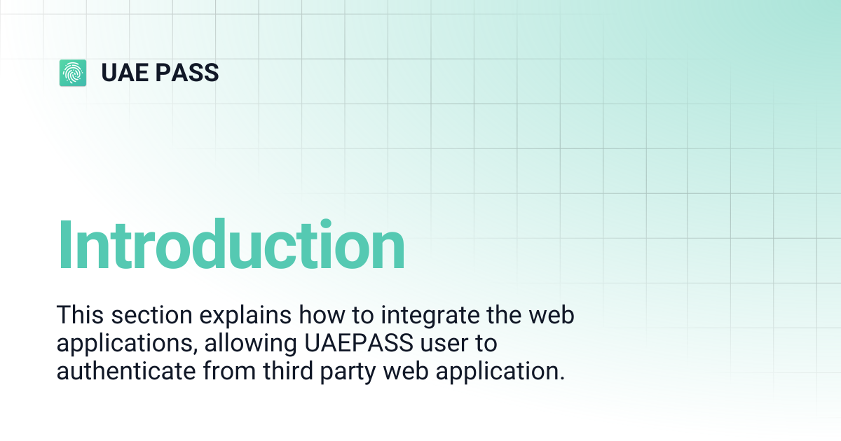 Introduction | UAE PASS