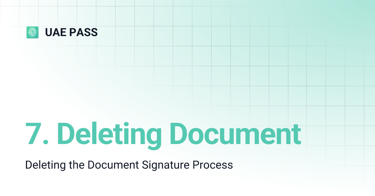 7. Deleting Document | UAE PASS