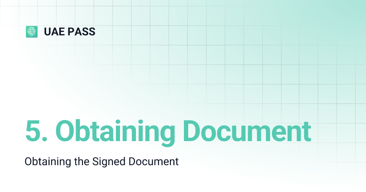 5. Obtaining Document | UAE PASS